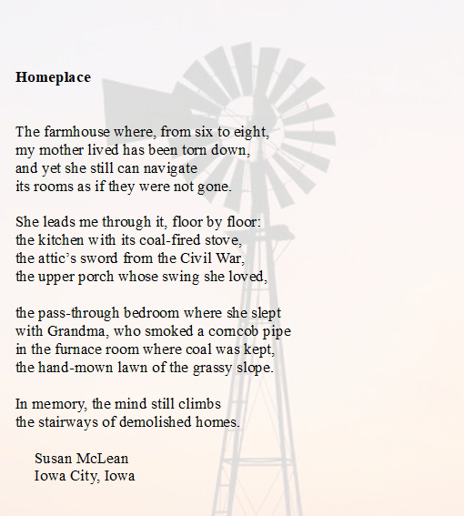 Homeplace / Susan McLean – Third Wednesday Magazine