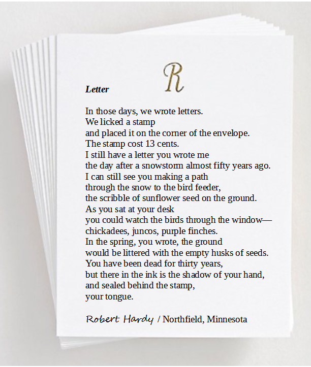 “Letter” by Robert Hardy – Third Wednesday Magazine
