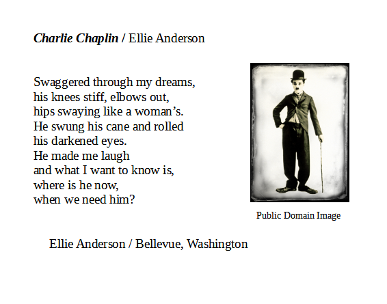 Charley Chaplin / Ellie Anderson – Third Wednesday Magazine