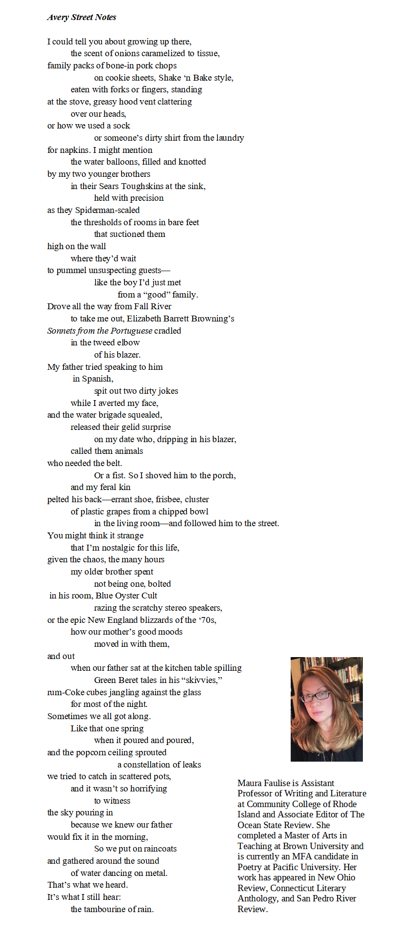 Avery Street Notes / Maura Faulise – Third Wednesday Magazine