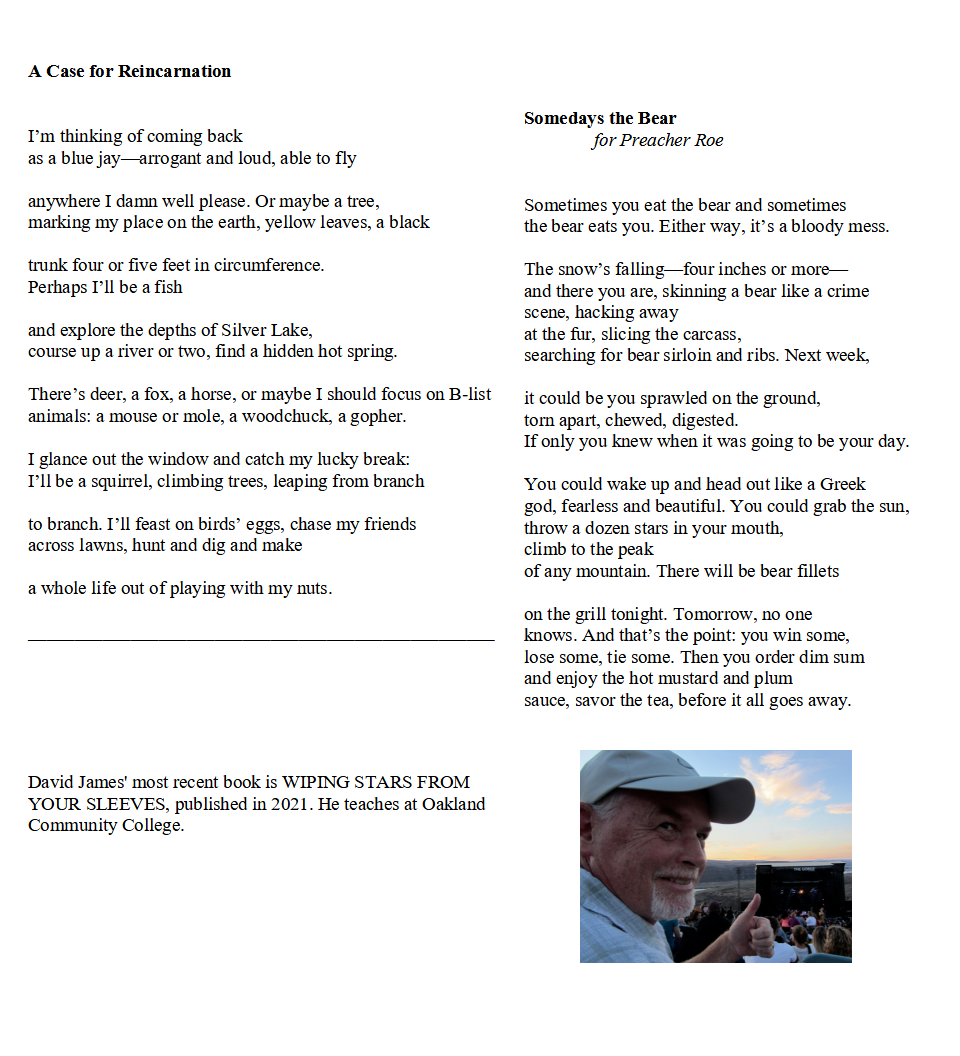 2 Poems by David James – Third Wednesday Magazine