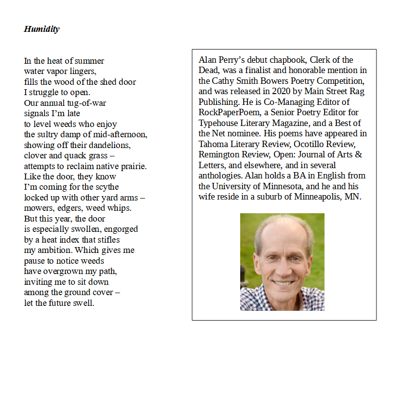 Humidity / Alan Perry – Third Wednesday Magazine