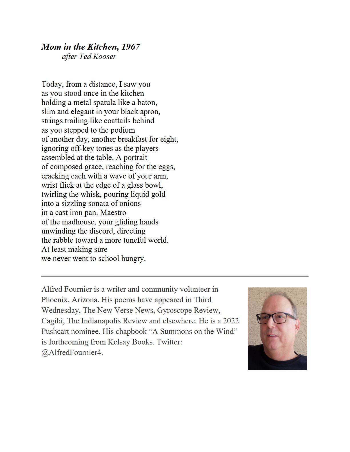 Mom in the Kitchen, 1967 / Alfred Fournier – Third Wednesday Magazine