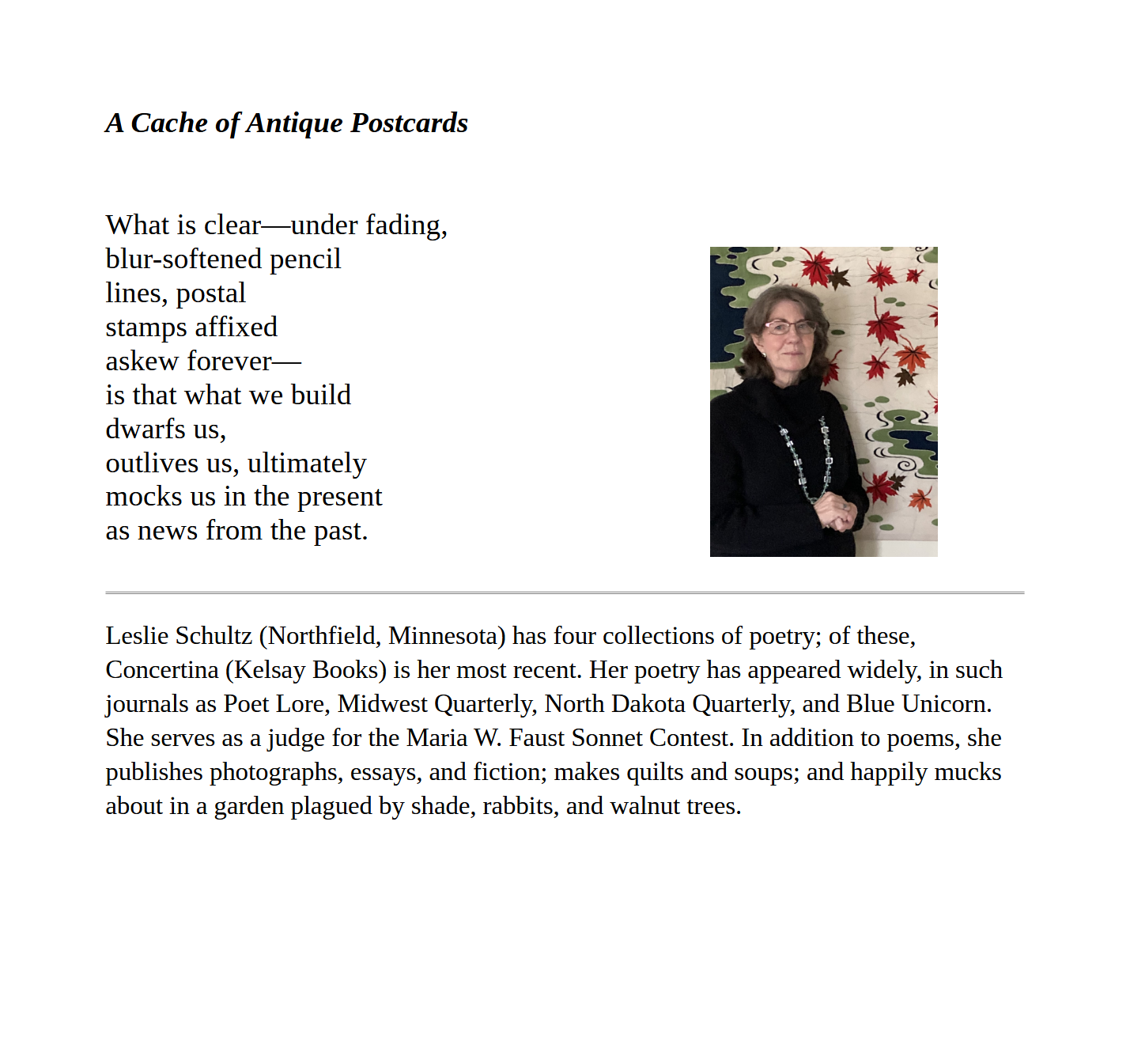 A Cache of Antique Postcards / Leslie Schultz – Third Wednesday Magazine