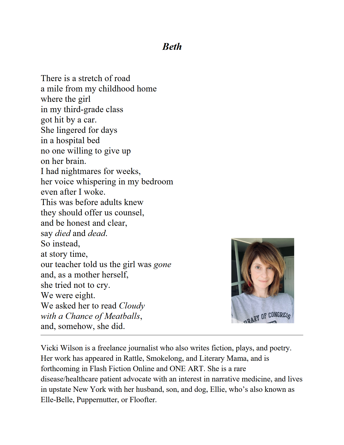 Beth / Vicki Wilson – Third Wednesday Magazine