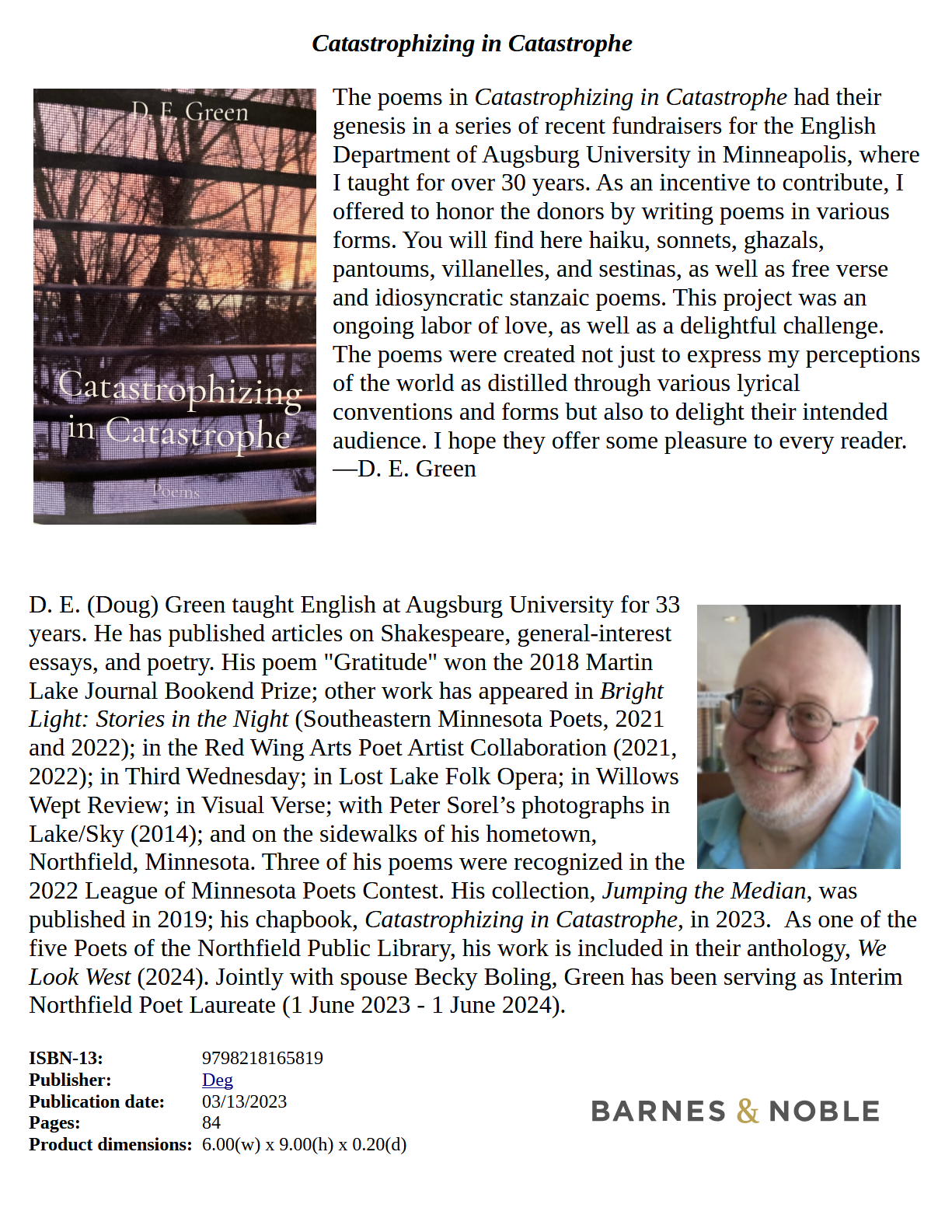 Catastrophizing in Catastrophe / D. E. Green – Third Wednesday Magazine