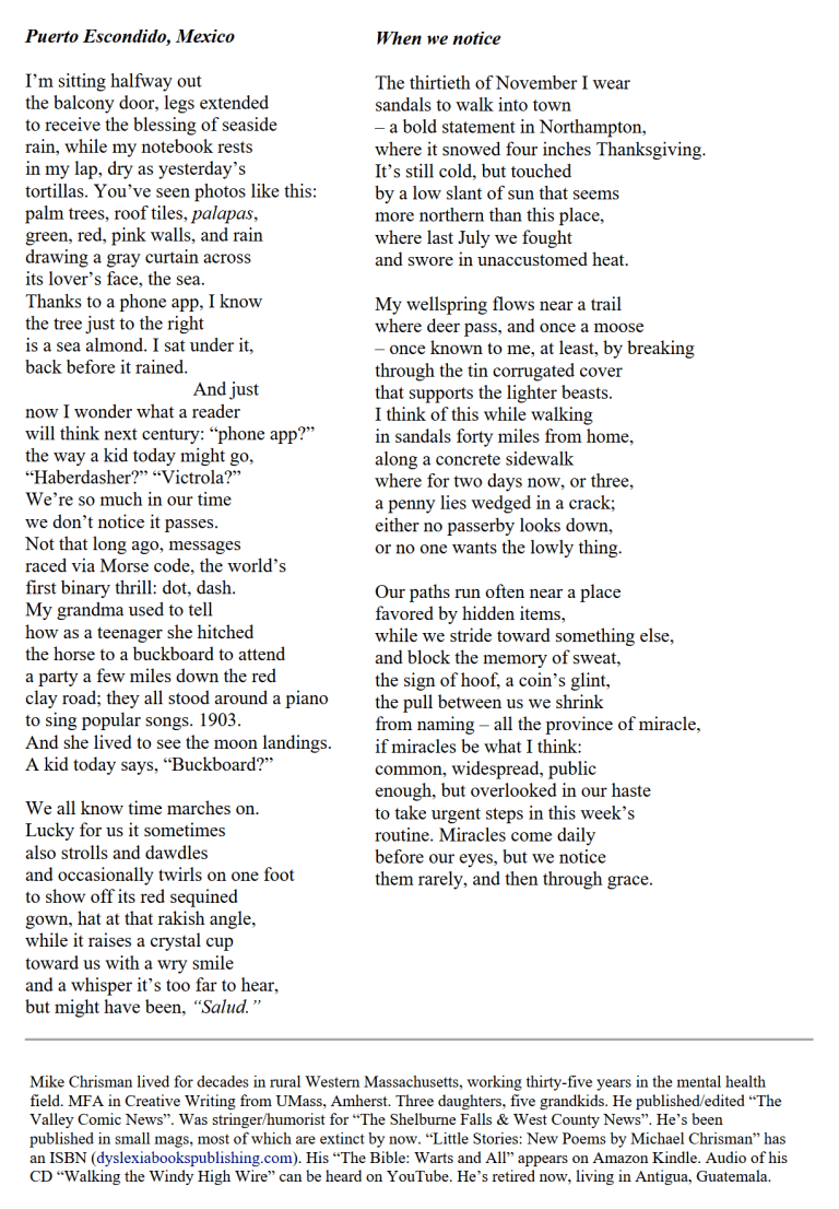 Two Poems by Mike Chrisman – Third Wednesday Magazine