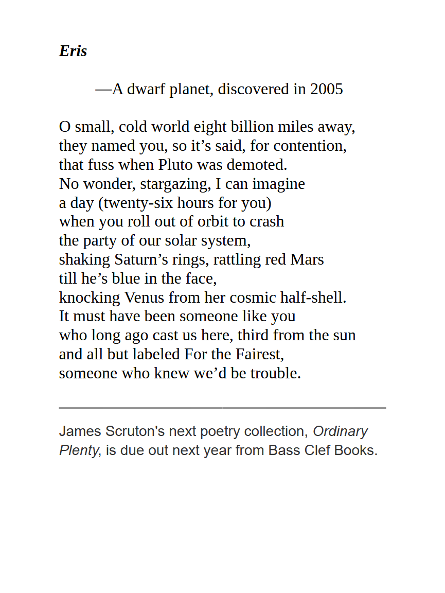 Eris / James Scruton – Third Wednesday Magazine