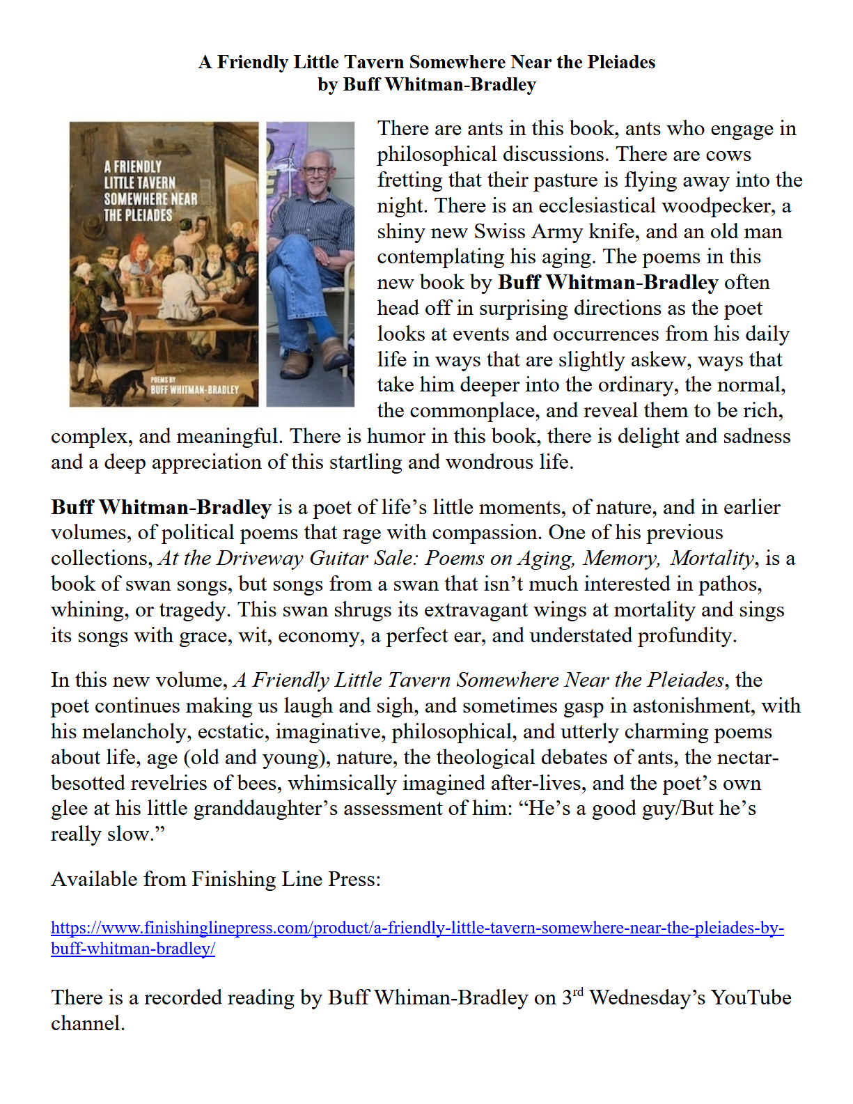 A Friendly Little Tavern Somewhere Near the Pleiades/ Buff Whitman ...