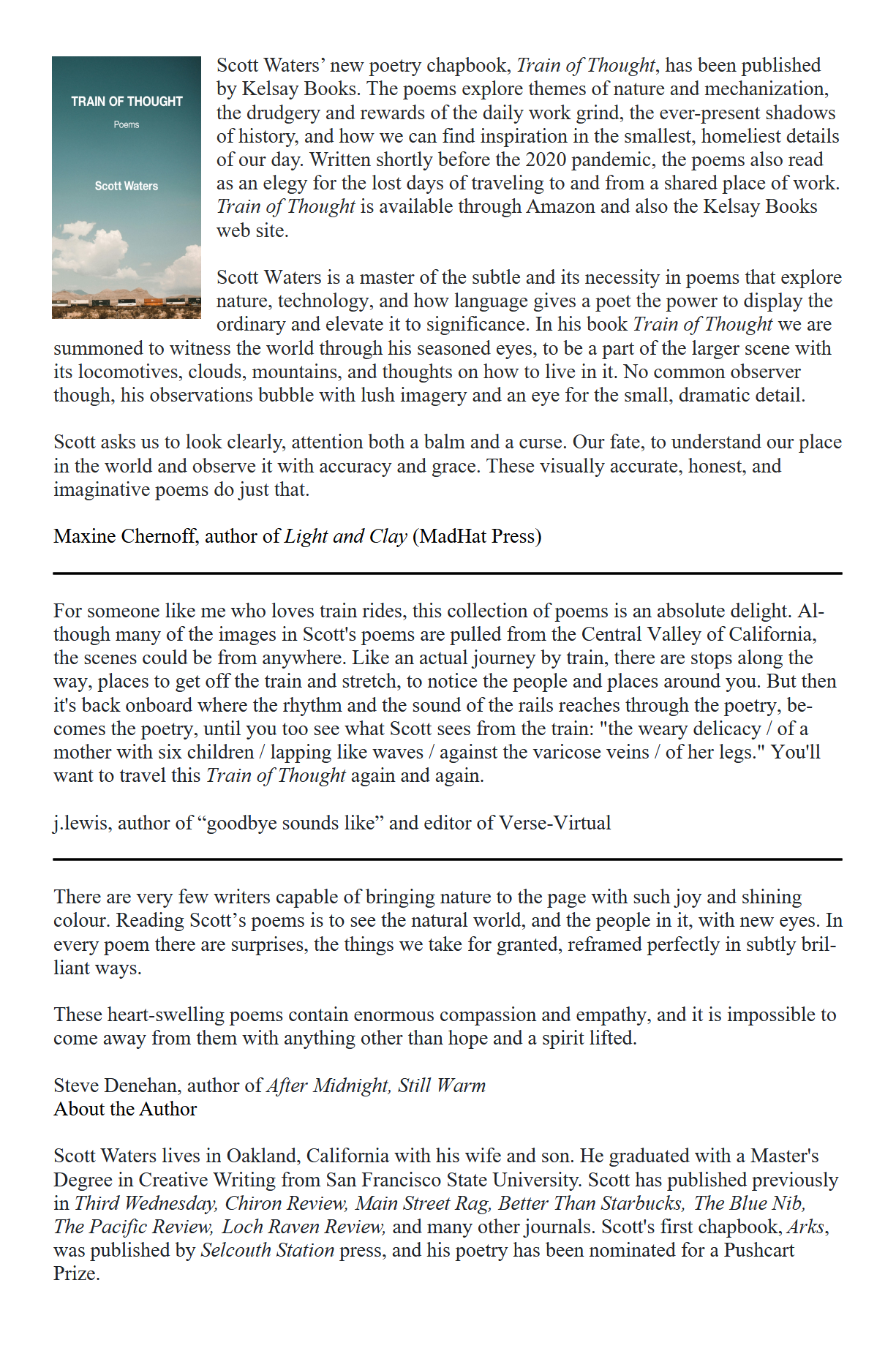 Train of Thought / Scott Waters – Third Wednesday Magazine