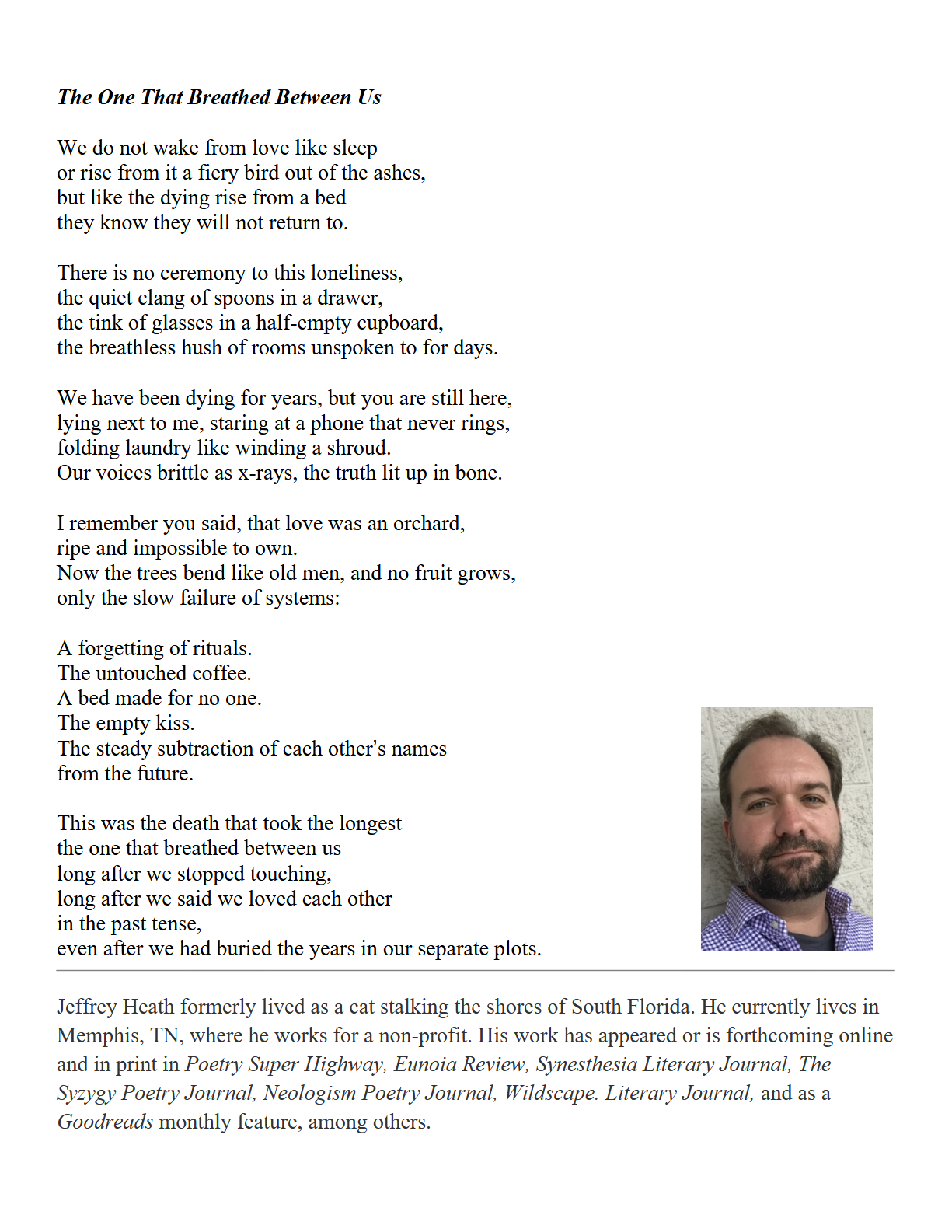 The One That Breathed Between Us / Jeffrey Heath – Third Wednesday Magazine